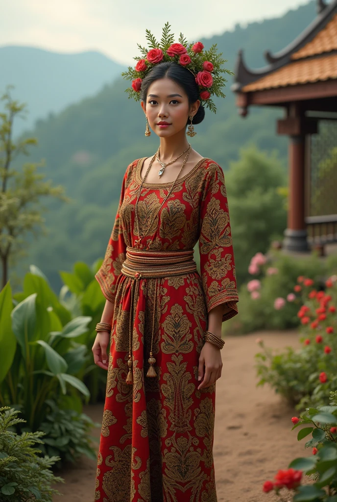 A women wear traditional west java clothes 3D - SeaArt AI