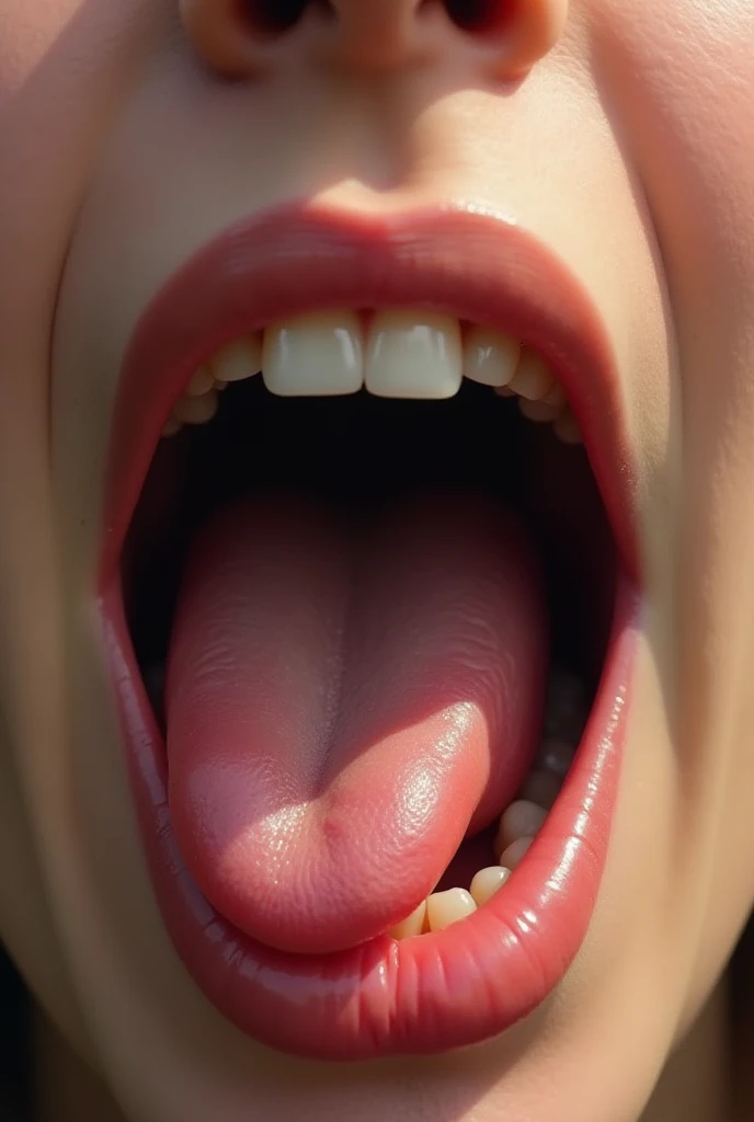 Accidental tongue bite - SeaArt AI