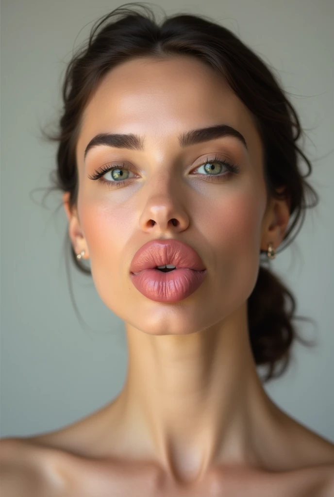 professional photo , A woman with fish lips - SeaArt AI