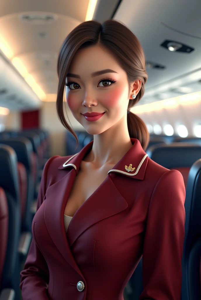 Attractive stewardess - SeaArt AI