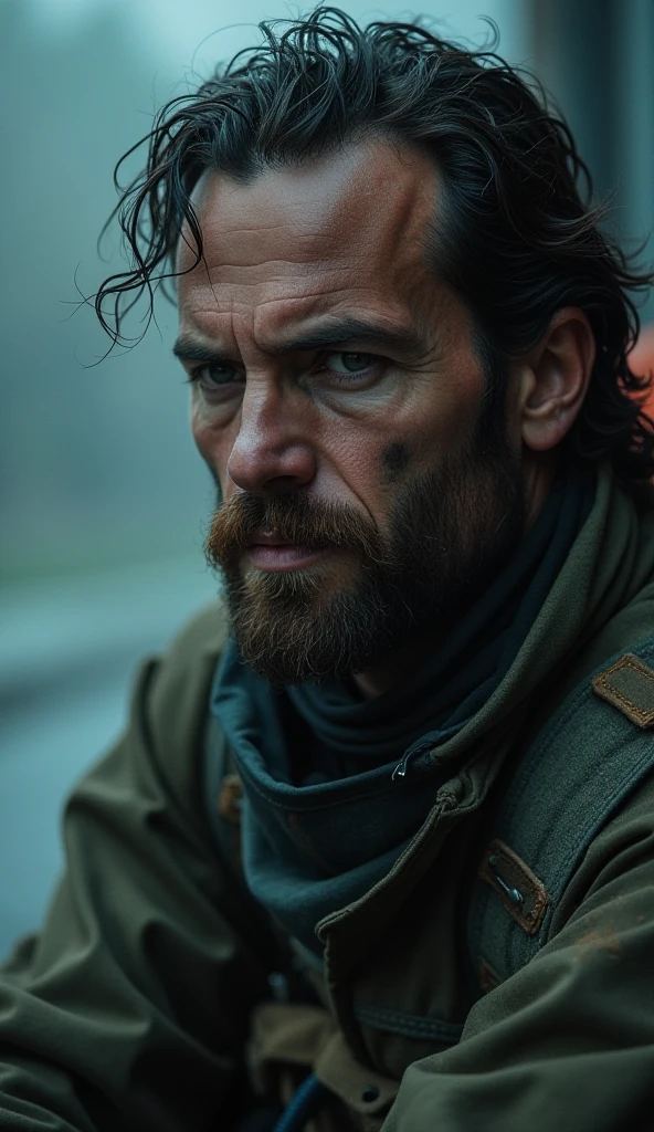 The rescuer's expression changes in an instant. The hardened ...