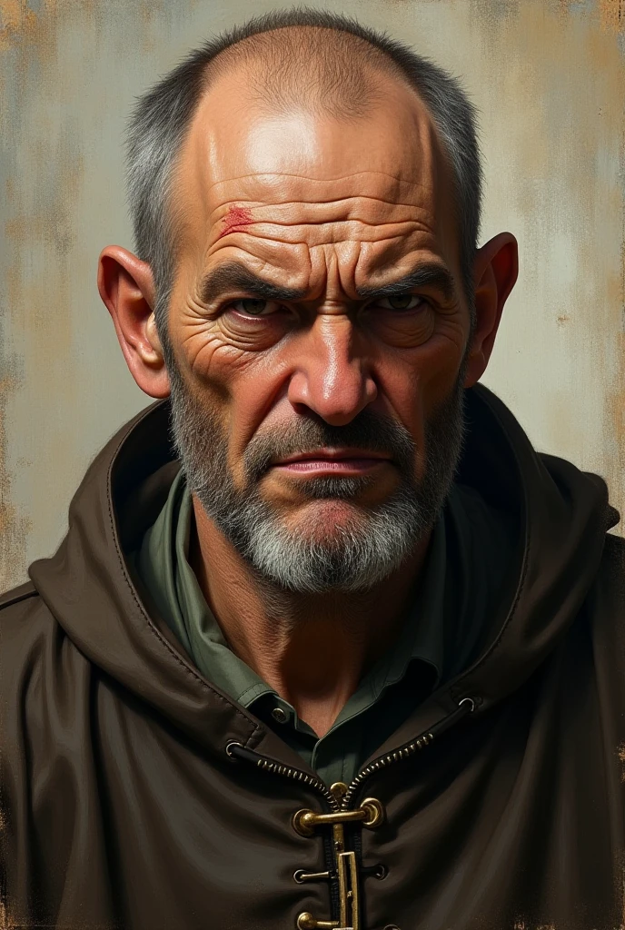 Realistic portrait of the church summoner of the canterbury tales with ...