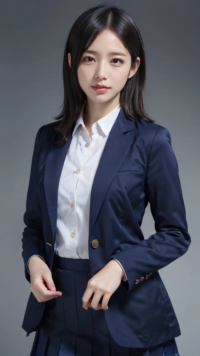 blazer uniform 、 skirt 、 standing、Masterpiece, best quality - SeaArt AI