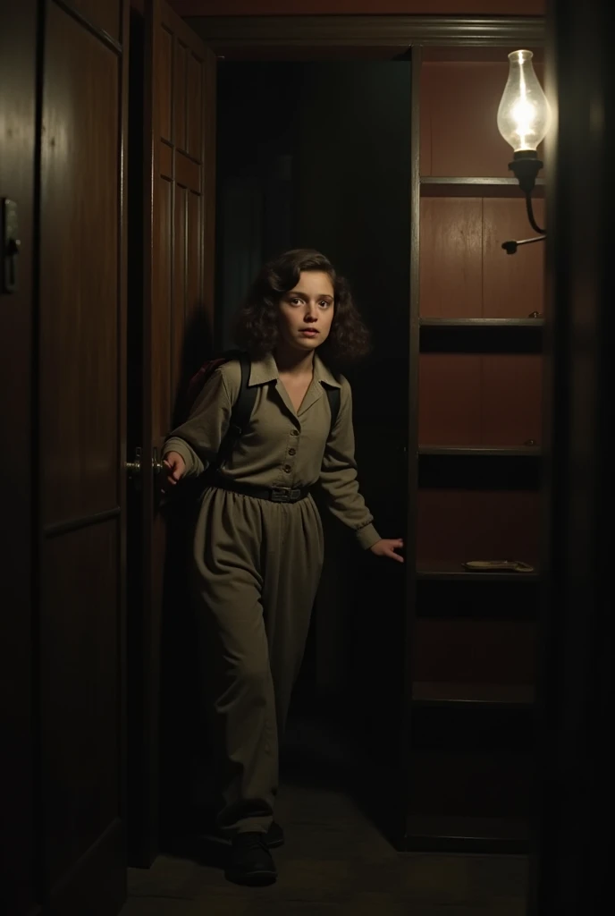 Anne Frank entering the secret annex of a house in Amsterdam in 1942 ...