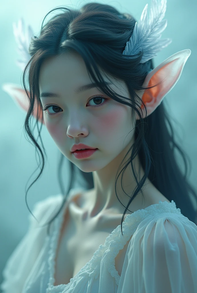 A beautiful girl with ghost ear - SeaArt AI
