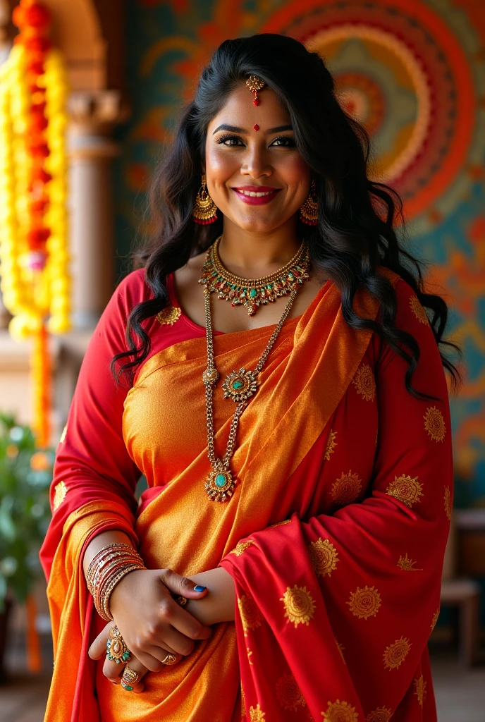 Indian plus size woman - SeaArt AI