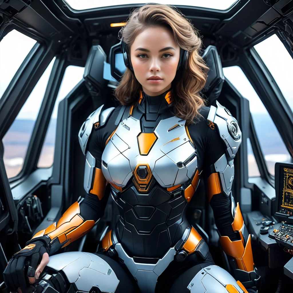 Highly detailed photo of a women, SF soldier, 30yo, (Mech warrior of ...