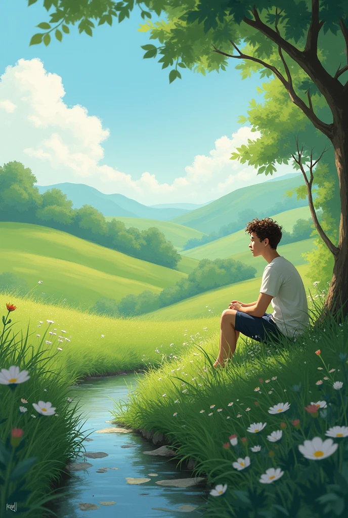 a scene of a relaxed idyllic life ，It expresses the poet's seclusion in ...