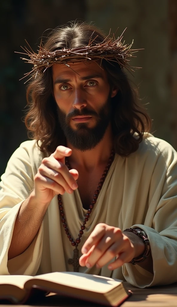 "An ultra-realistic depiction of Jesus Christ, portrayed as a human ...