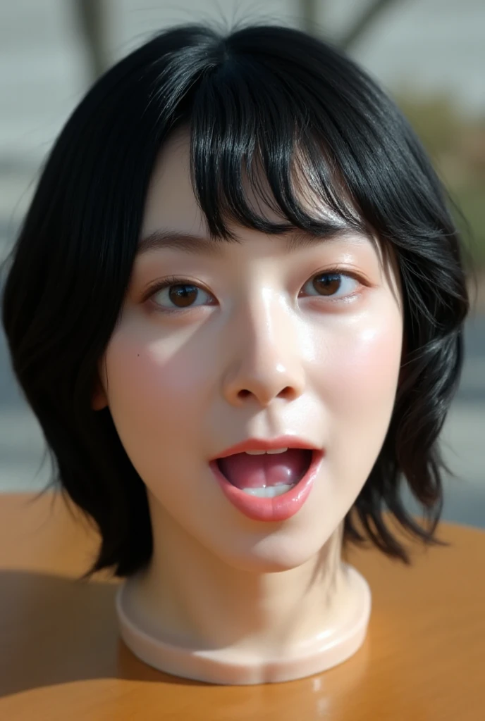 The high resolution photograph of a beautiful young woman's disembodied ...