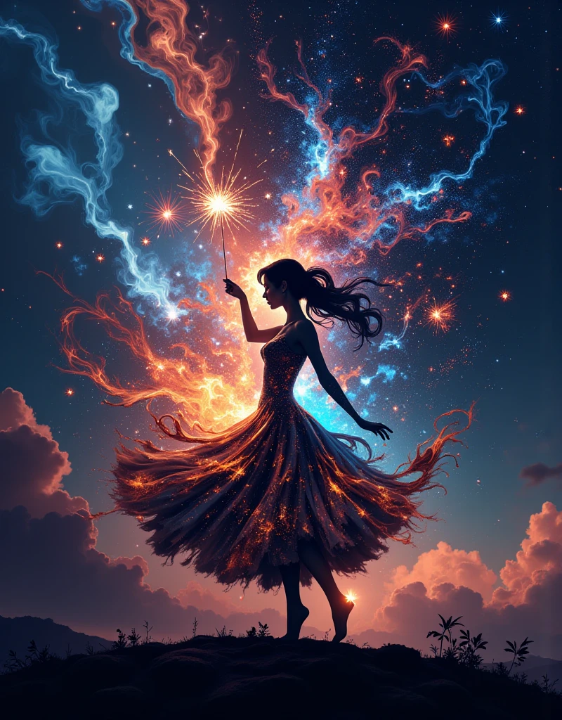 Theme：Girl Riding a Star