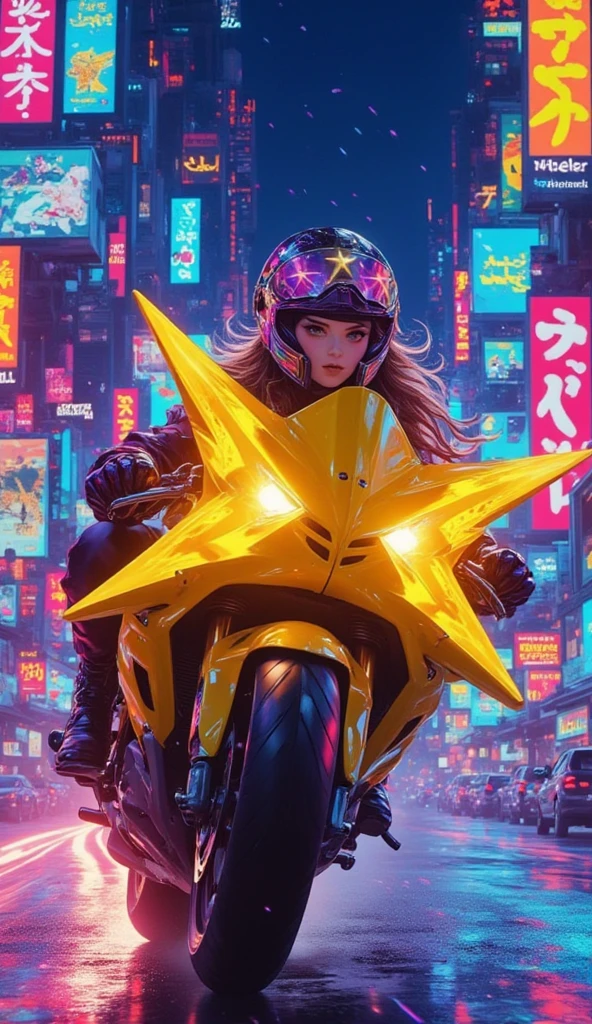 (0109) Girl Riding a Star