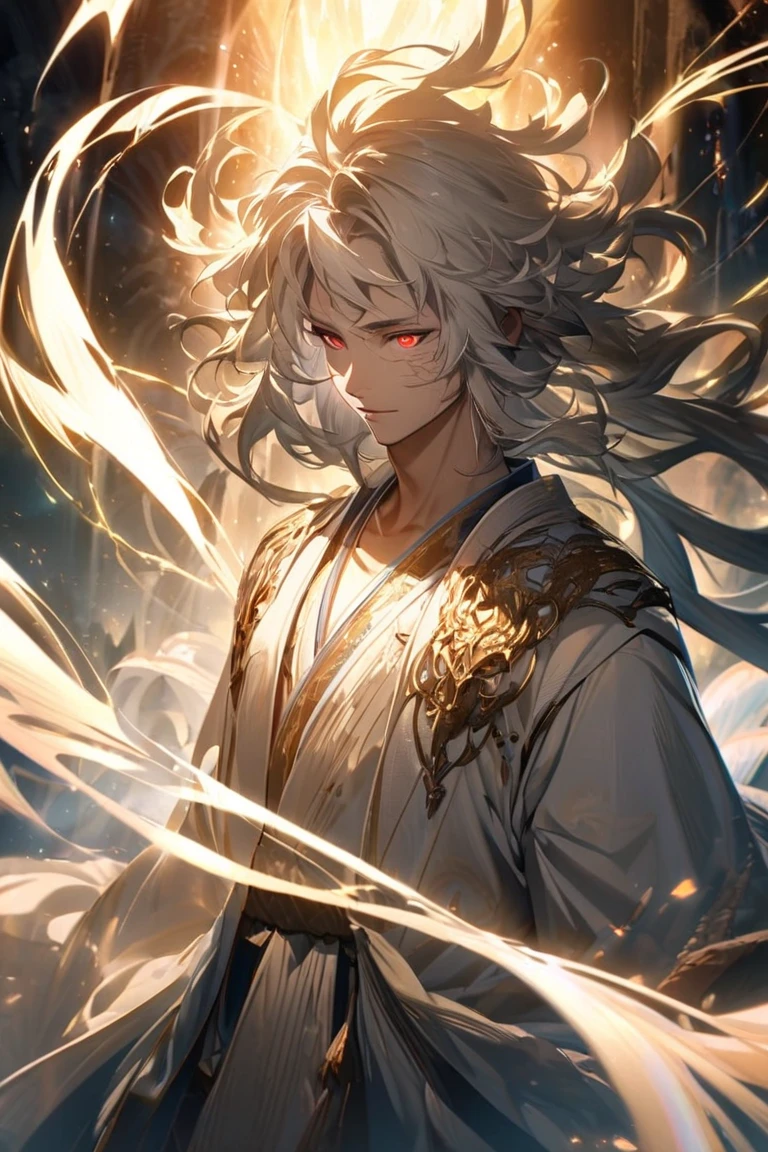 A fantasy character portrait of Arashi, a tall and majestic figure with ...