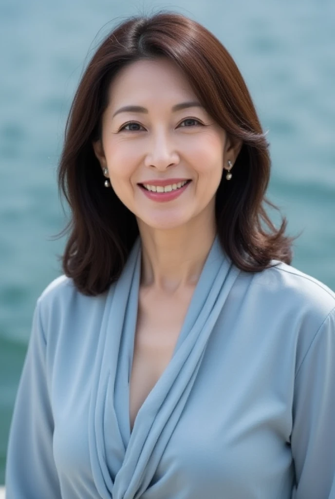 A middle-aged Japanese woman, 48 years old, dressed in a mid - SeaArt AI