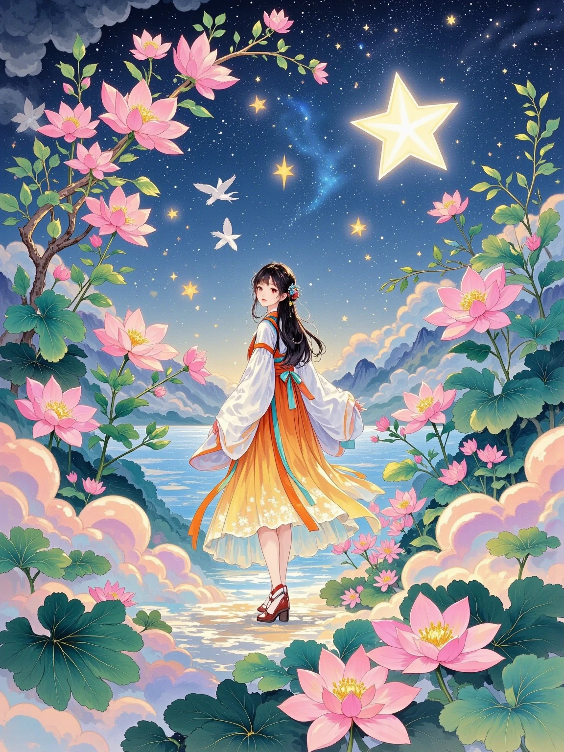 fusion of two-dimensional healing the world 、 Yeoniu Choi style - SeaArt AI