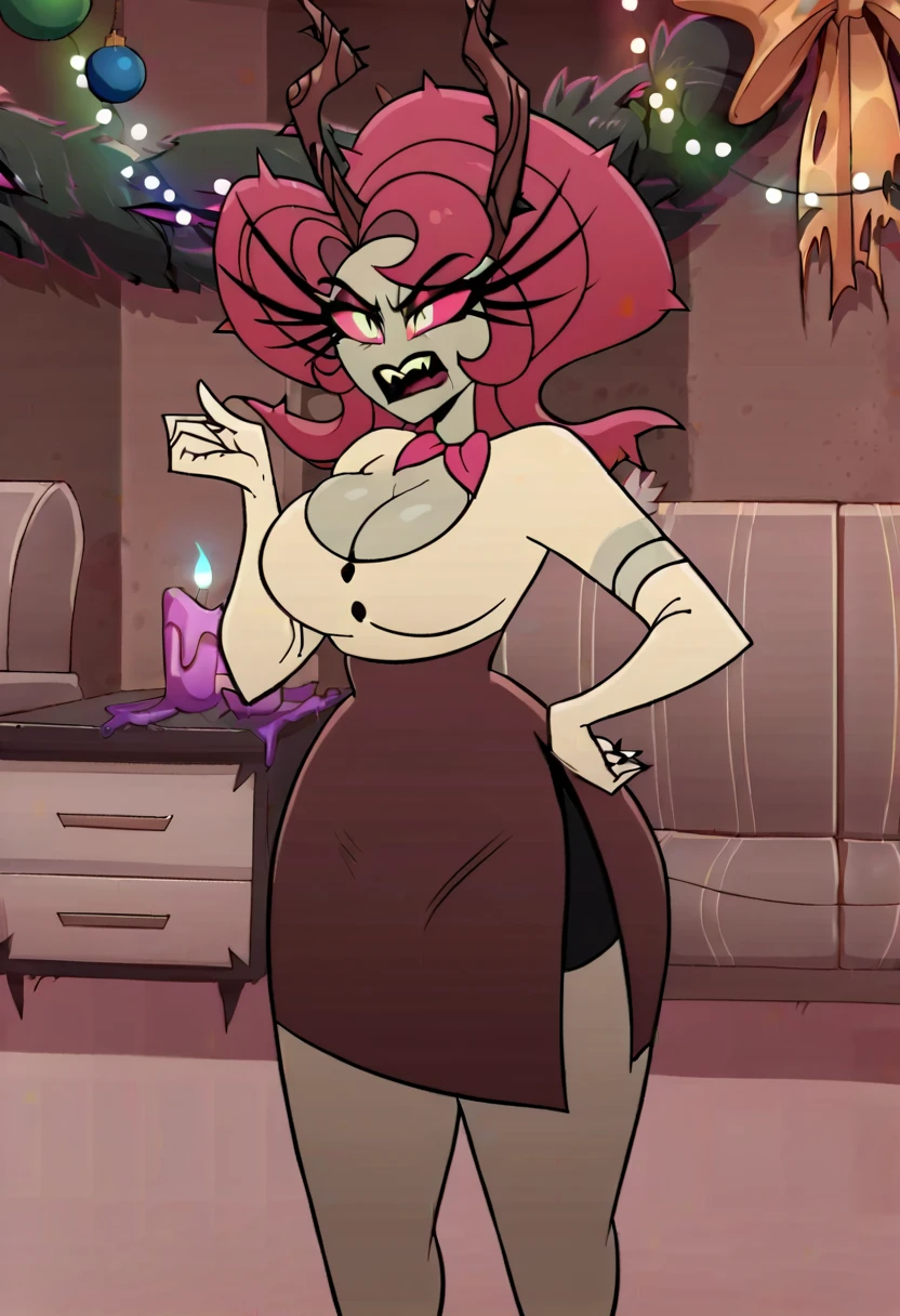 Nsfw,score_9, score_8_アップ, score_7_アップ,karen client, large breasts - SeaArt AI