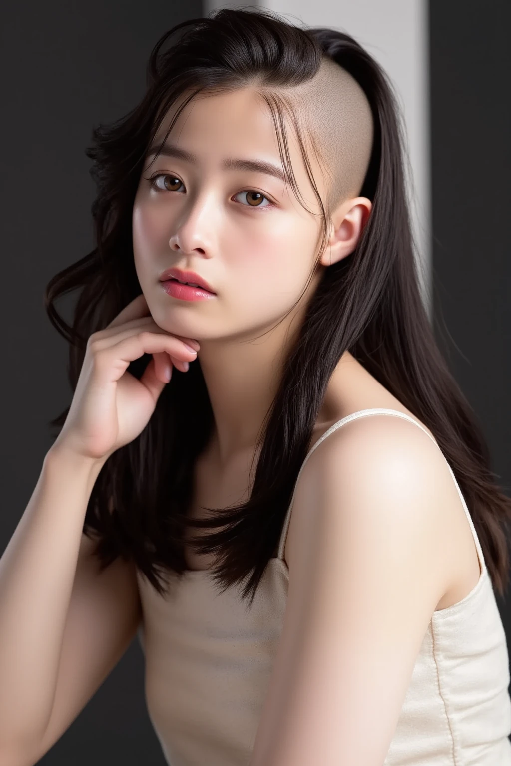 (masterpiece, best quality:1.2), 1girl, solo,with asymmetric hair ...