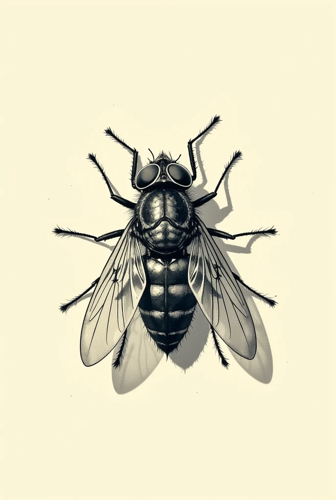 aerial view of a fly, silkscreen logo , Detailed illustration - SeaArt AI