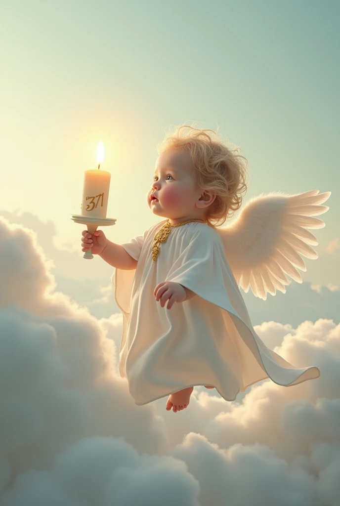 Christmas newborn baby angel girl, dressed in a white cape , holding a ...