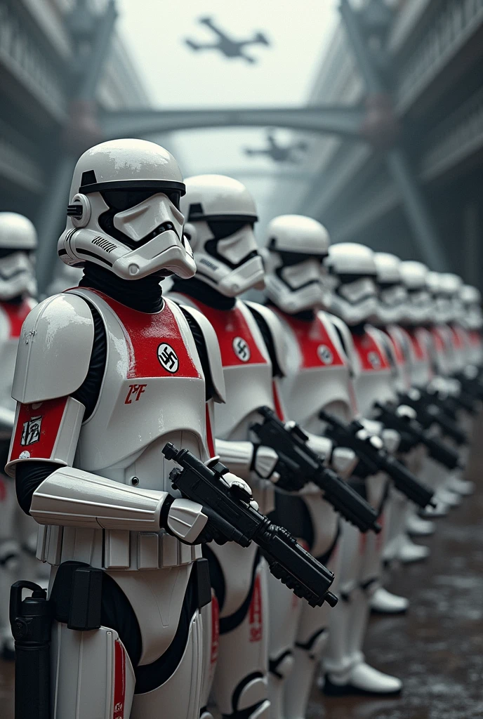 Stormtroopers with a Nazi color pallet - SeaArt AI