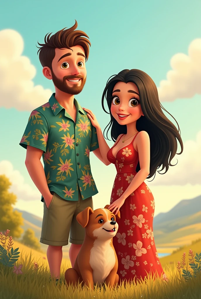 You can create an animated cartoon image of me and my boyfriend Frances ...