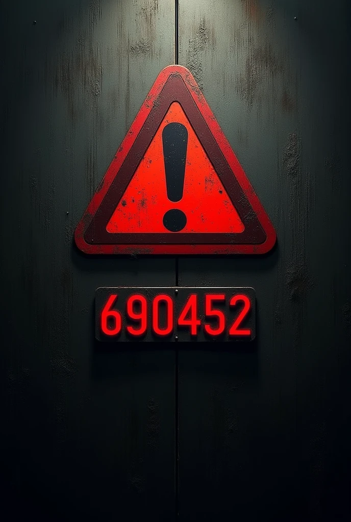 A bold warning sign featuring an exclamation mark and the number ...