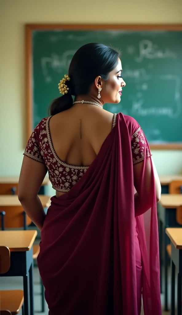 Back view,Full body image, indian hourglass body, Indian plus sized 37 ...