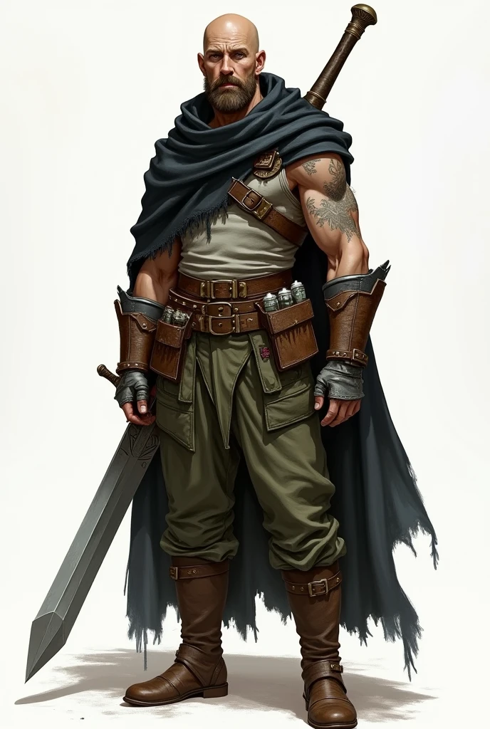 I'm creating an RPG character in a painted style. I'm imagining him as ...