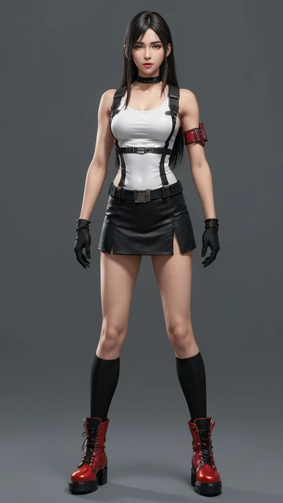 Tifa Lockhart, brown eyes, (best quality, ultra-detailed, Realistic ...