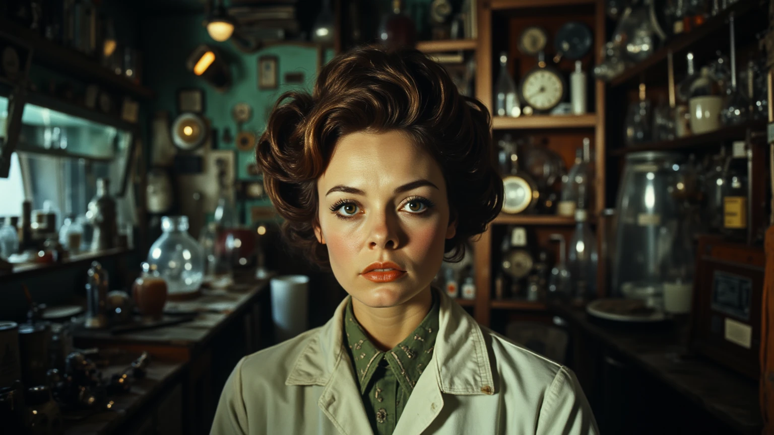 A brilliant yet tragic figure, Medusa as a human scientist stands in ...