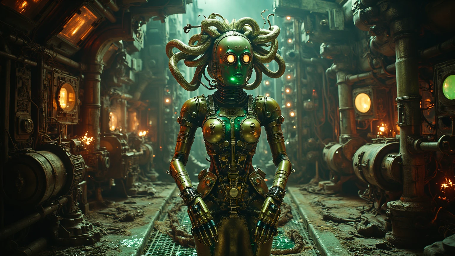 Inside the shadowy, steam-filled core chamber of the Serpent Steam ...