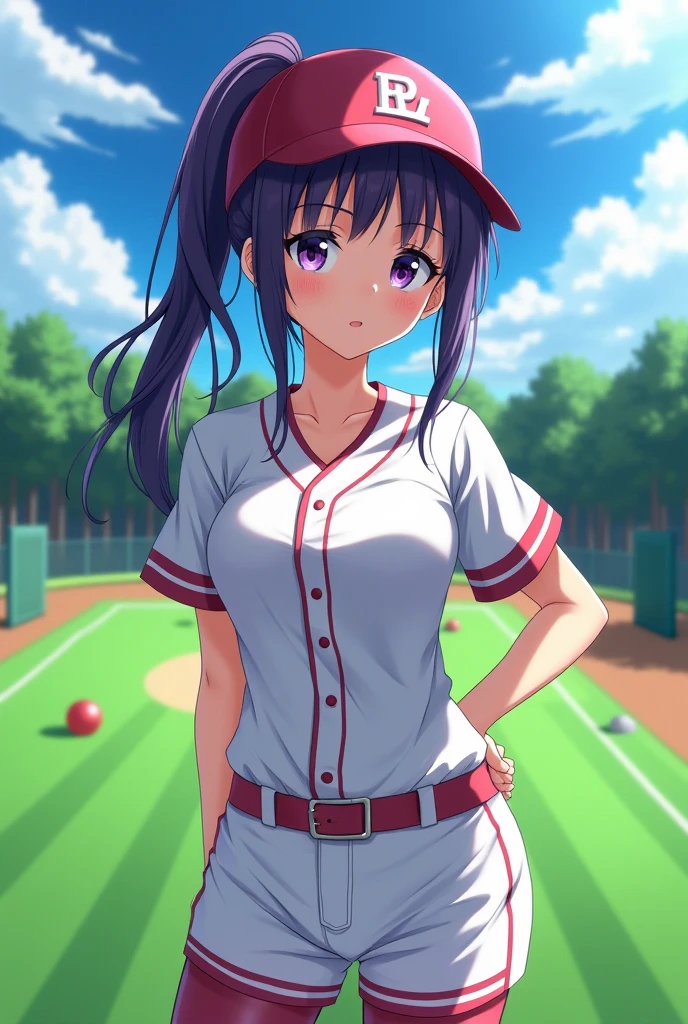 Japanese anime style、 High School Girl、baseball tight uniform - SeaArt AI