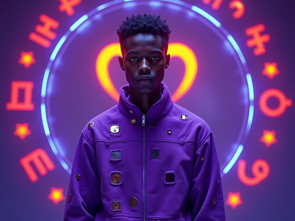 A beautiful Aries zodiac sign, a real image of a human wearing color ...