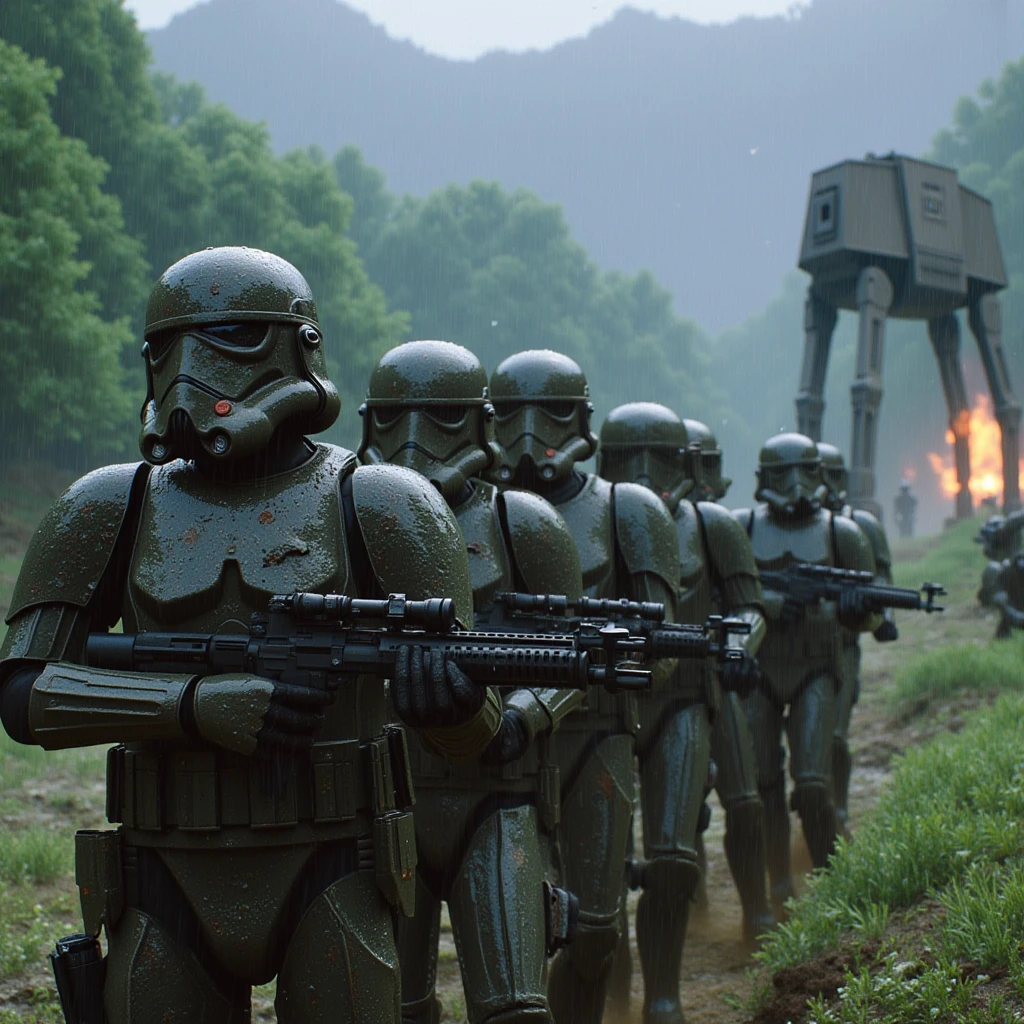 American stormtrooper from the original star wars trilogy ，( - SeaArt AI