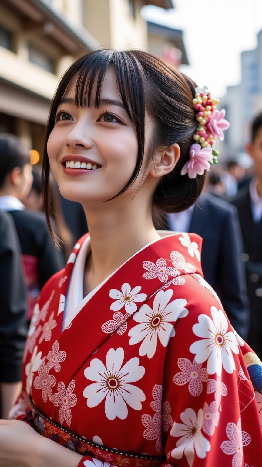 It depicts a beautiful Japanese woman in a kimono、shiny skin - SeaArt AI