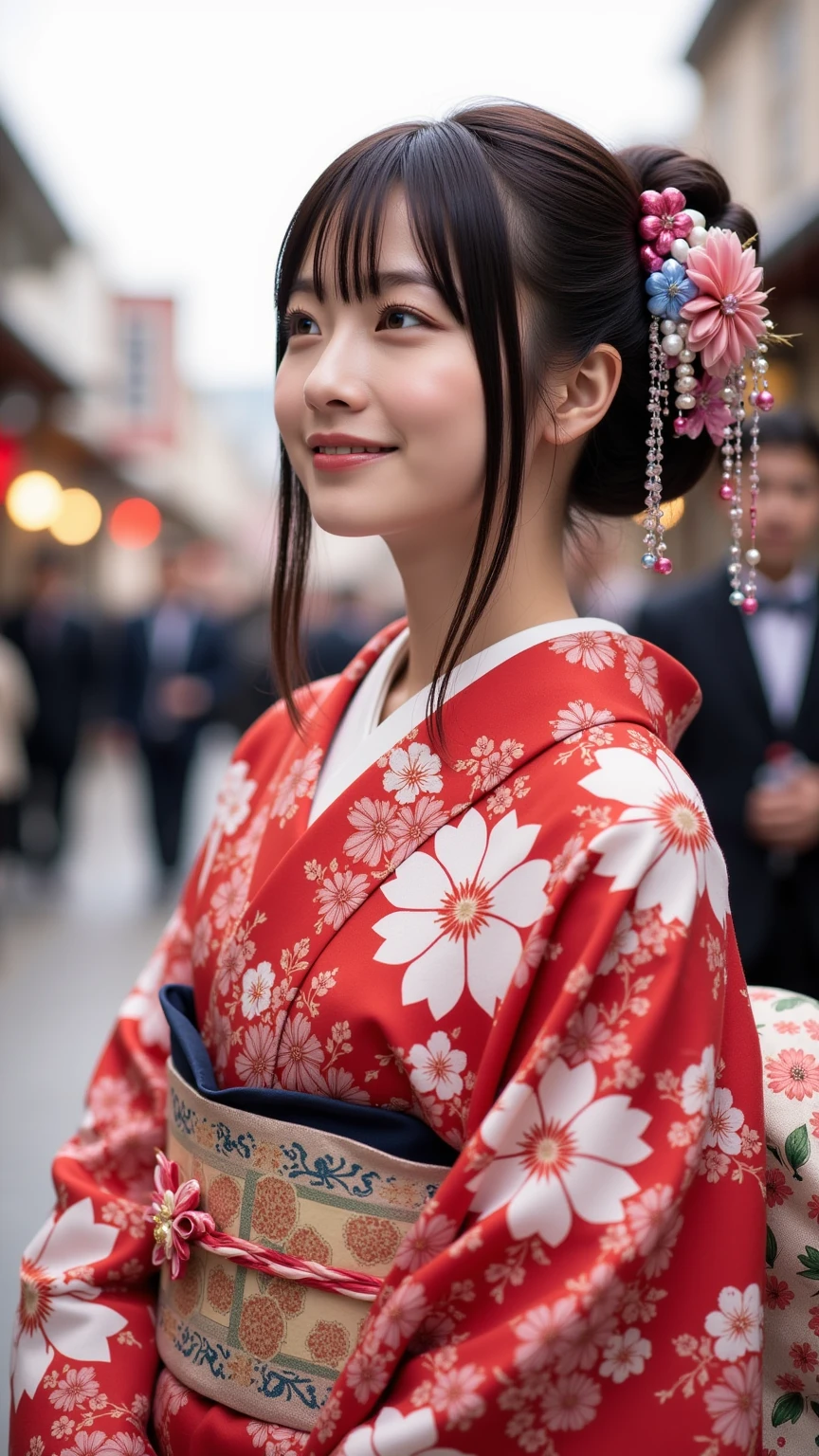 It depicts a beautiful Japanese woman in a kimono、shiny skin - SeaArt AI