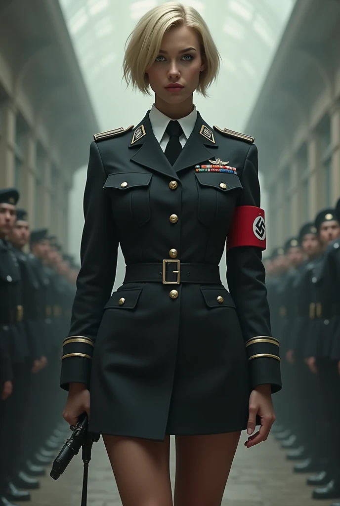 Nazi officer in SS uniform very beautiful short blonde hair blue eyes ...