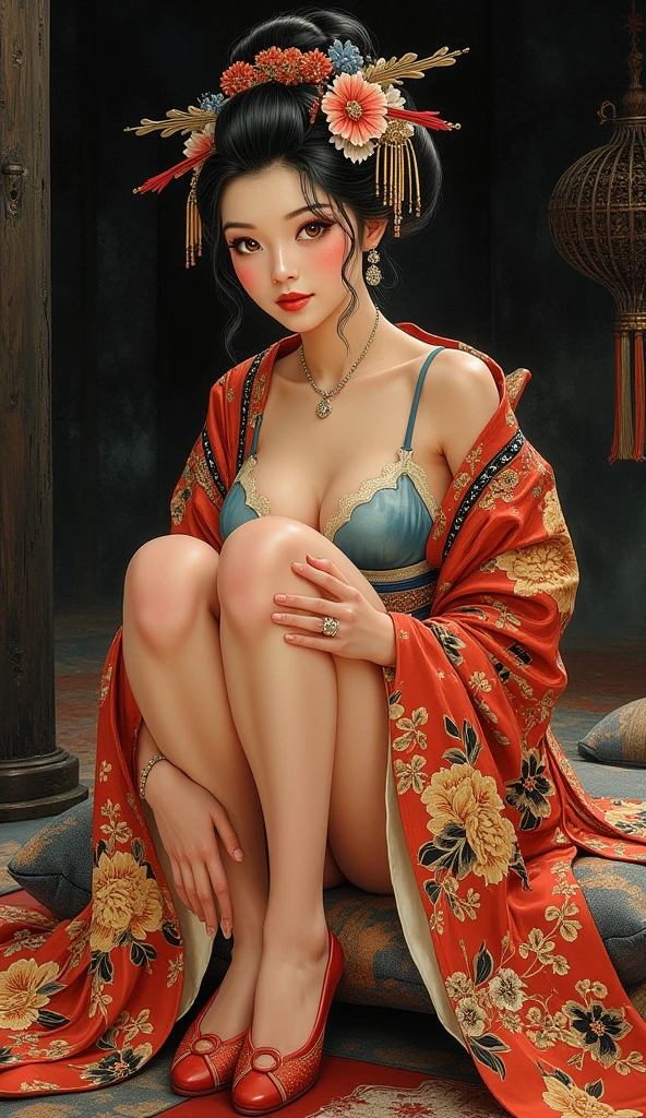 The proportions and detailed textures multicolored brushwork and softened with a - SeaArt AI