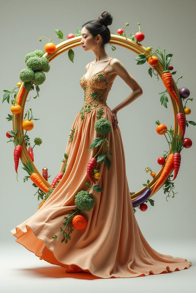 Generate image of dress with circular dress which has paste circular ...