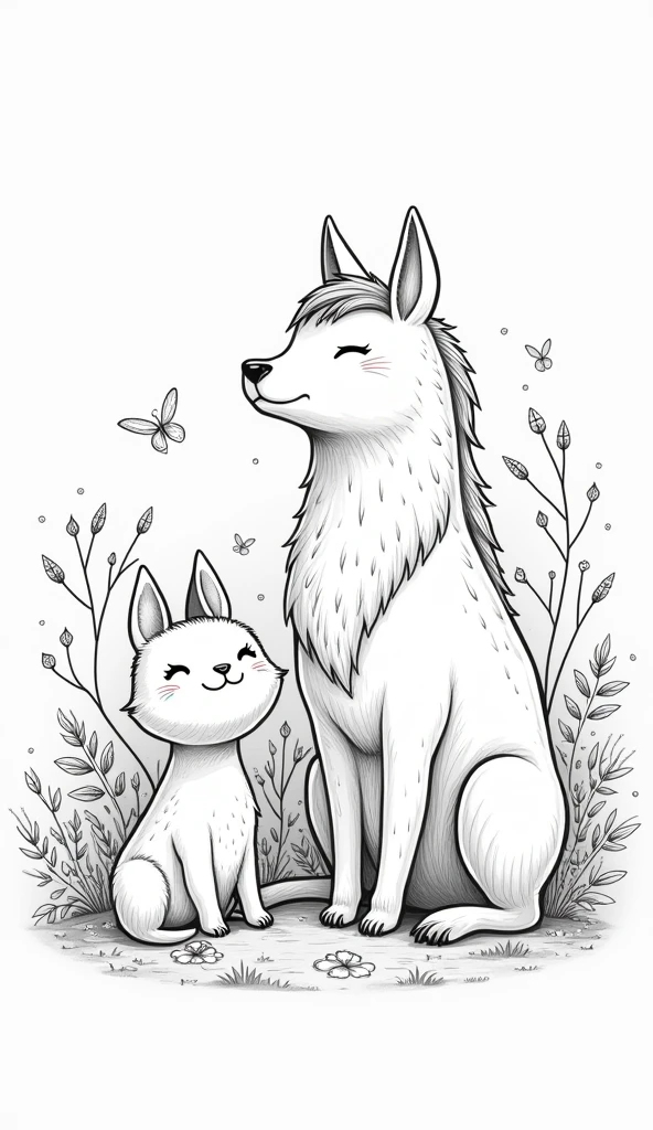 Ren´s animal coloring book, no color - SeaArt AI