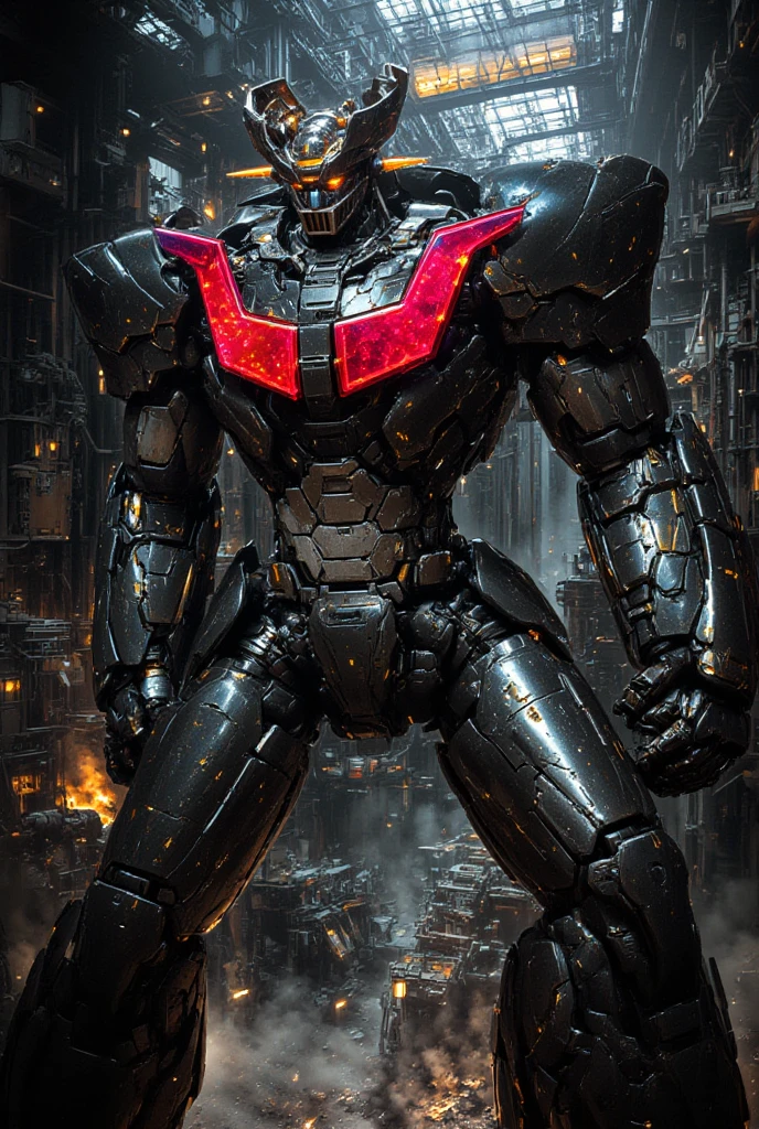 The hero Mazinger Z is 100 meters tall The great Mazinger Z towers over ...