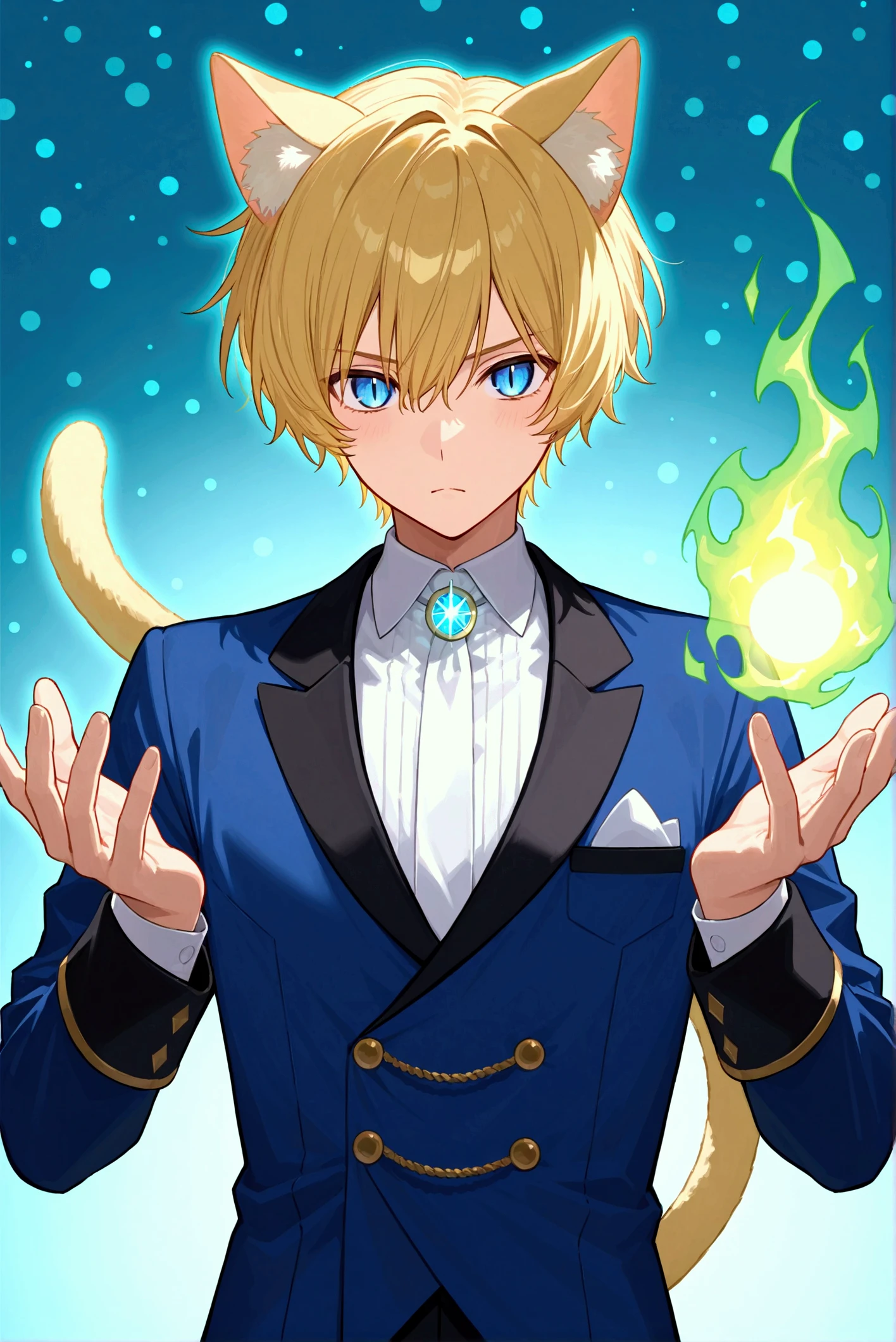Masterpiece ,best quality ,safe, 1boy handsome men , cat tail - SeaArt AI