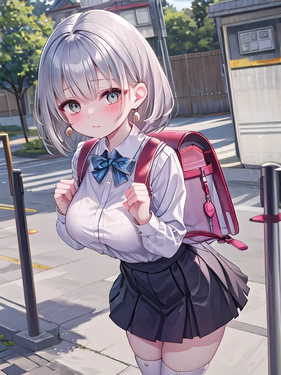 Masterpiece, high resolution, girl ( embarrassing:1.5) Silver Hair ...