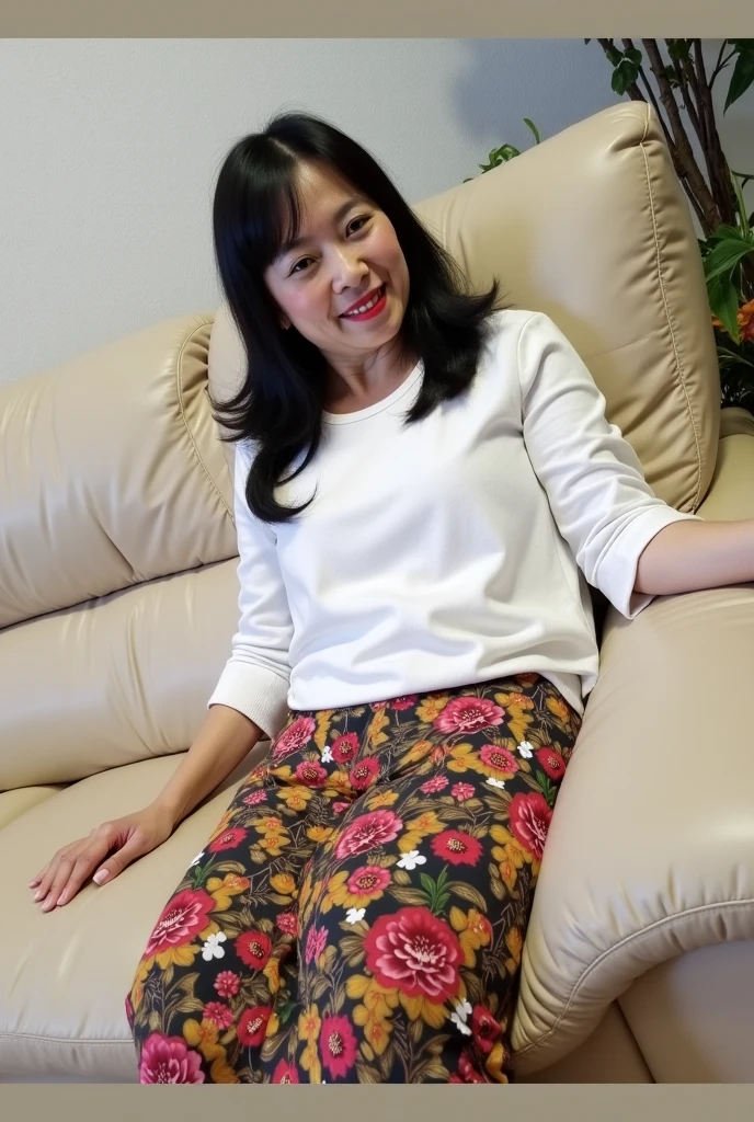 high resolution, A bewitching mother in her 70s、 with an inviting gaze ...