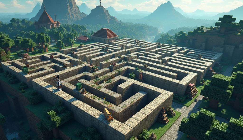 Minecraft is a difficult maze - SeaArt AI