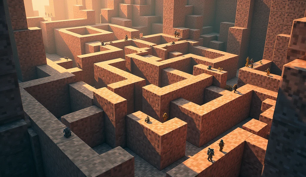 Minecraft maze - SeaArt AI