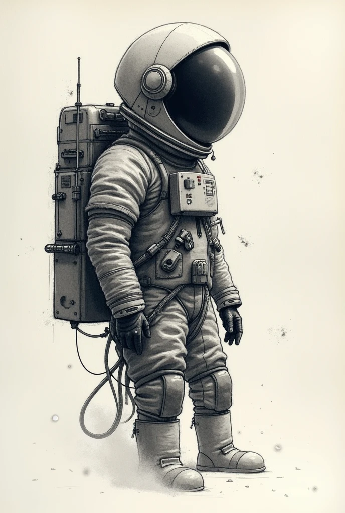 tattoo sketch from the movie interstellar , That the astronaut - SeaArt AI