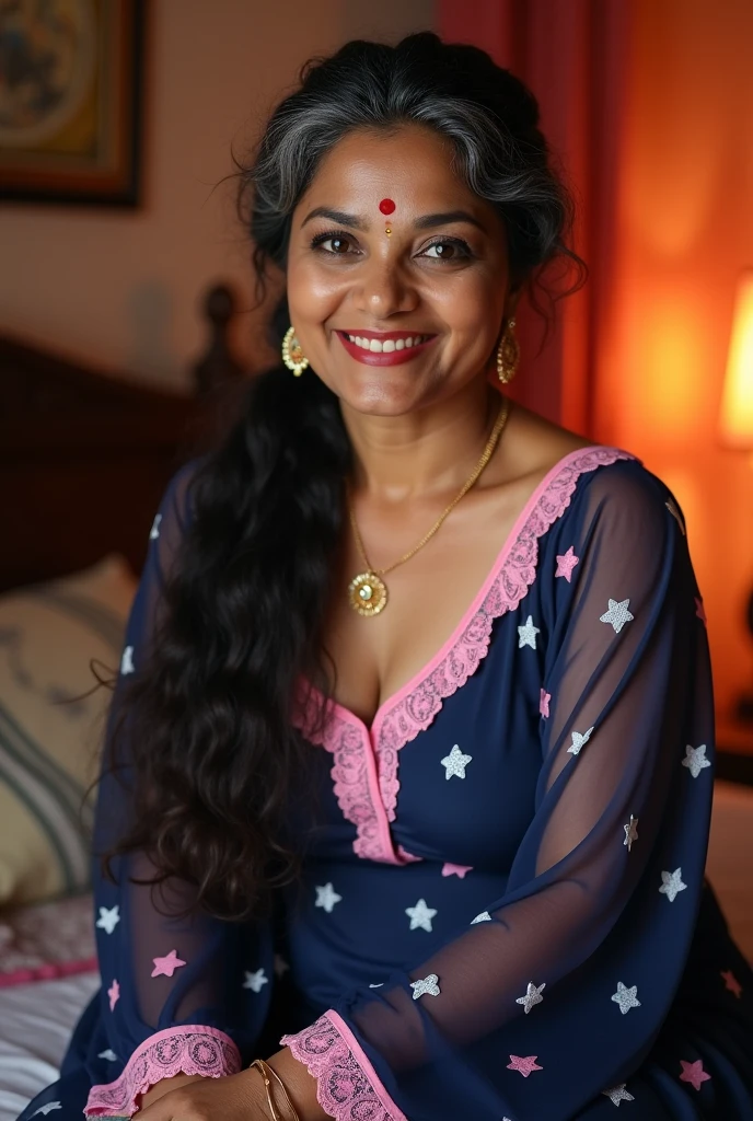 A hyper-realistic portrait of a of a Hot Voluptuous mature milf at the ...