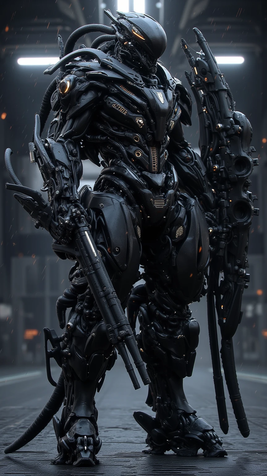 The combat armor of future warriors ，Inspired by H .r. Giger - SeaArt AI