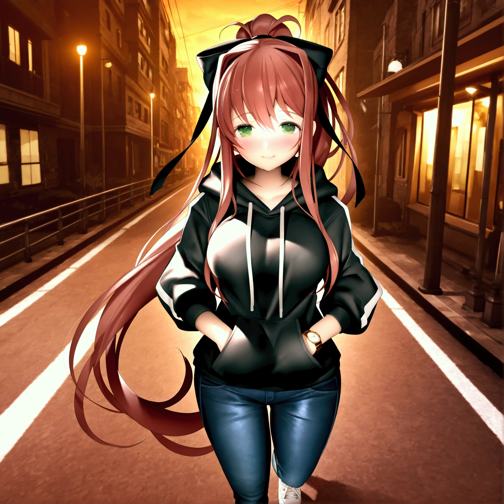 (kaede (sayappa)), (((monica))), ((doki doki literature club - SeaArt AI